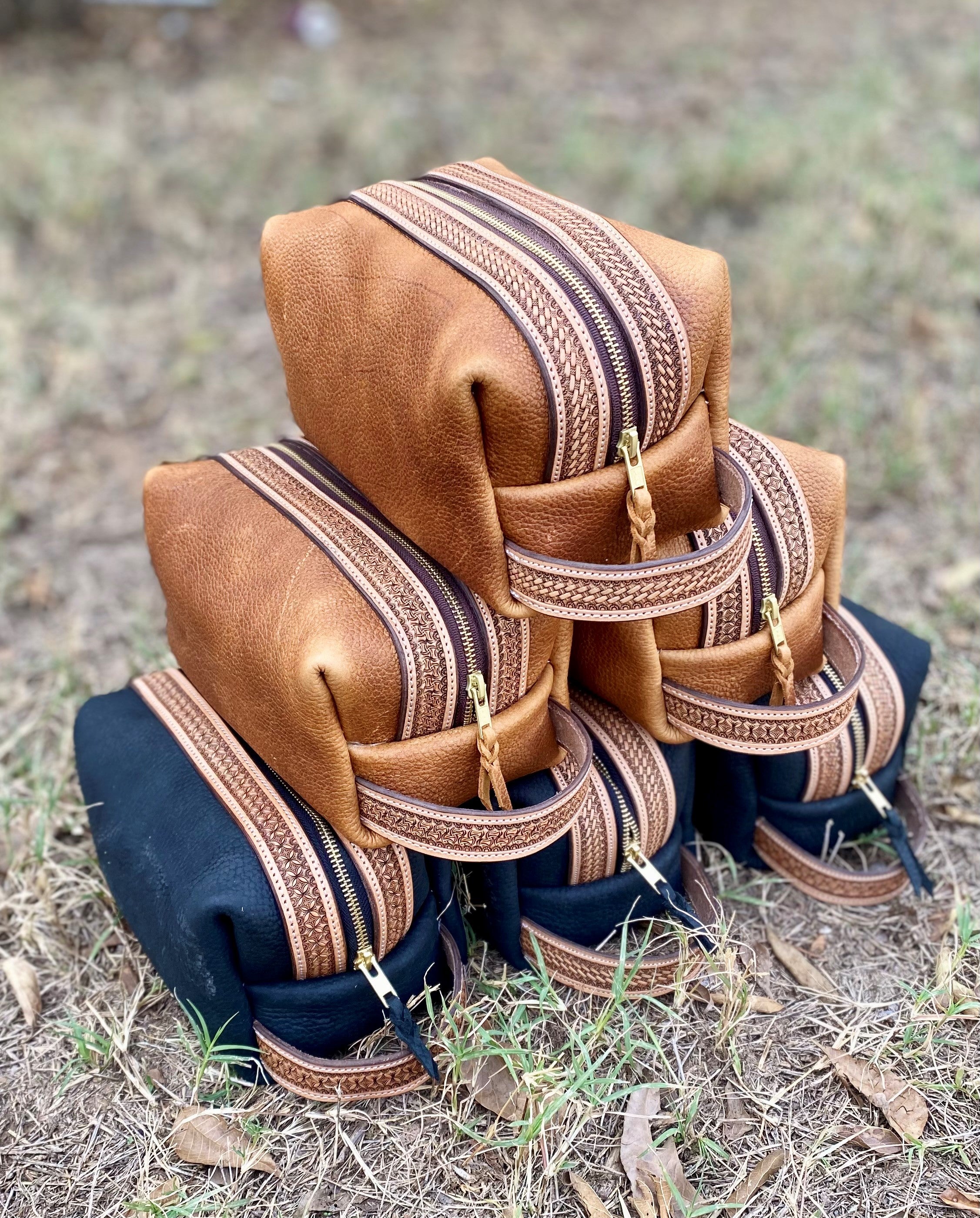 Handmade leather shave kits – Diamond W Custom Leather